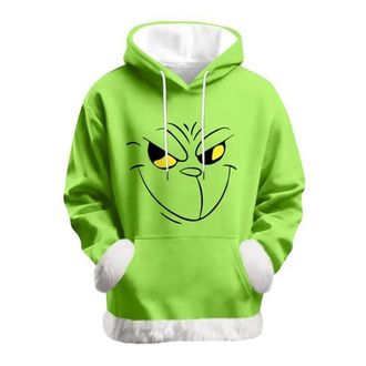 Generic Le Grinch Sweat A Capuche Femme Noel Pilou Vêtements De Chaud Hiver Sweet The Oversize Noël Christmas Pyjama Femmes Vetement Adulte Pulls Plaid Sweats