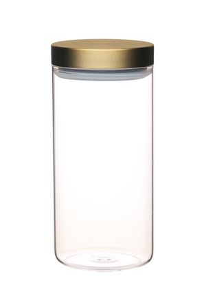 MasterClass MasterClass Luftdichtes Glasgef&auml;&szlig; zur Lebensmittelaufbewahrung mit Messingdeckel, 1,5 L (2,75 pts)