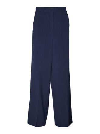 Vero Moda Womens VMTROIANTAIA MR Wide Slit DAD Pant Hose, Navy Blazer, XS/30