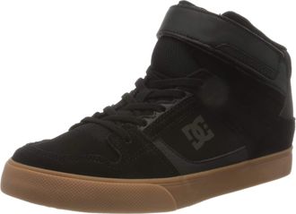 DC Jungen Pure High-top Elastic Sneaker, Black Gum, 35.5 EU