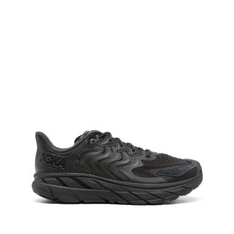 Hoka One One Homme, Chaussures, Noir, Taille: 43 1/3 EU Baskets en Maille Noire avec Bout en Amande