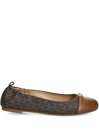 Michael Michael Kors ballerines &agrave; motif monogramm&eacute; - Marron
