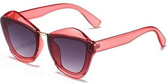 Generic Lunettes de soleil tendance oeil de chat 2025 à large monture vacances en plein air décoration de plage (couleur : D, taille : moyenne)