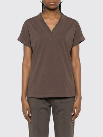 Brunello Cucinelli T-Shirt BRUNELLO CUCINELLI Femme couleur Marron