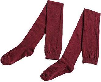 Lazzboy Bas Autofixant Opaque en Microfibre Collant Autofixants Bas de Contention Hauteur Cuisse Haute Femme Bordeaux