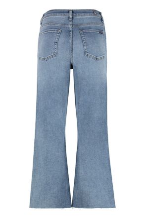 7 For All Mankind Womens Cropped Jeans Alexa Blue Cotton