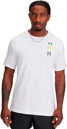 Under Armour UA M 60/40S EVOL Logo SS 0011 - MOD Gray Medium, 0100 - White, Medium