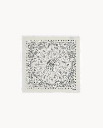 Kujten Petit bandana cachemire, imprim&eacute; signe astrologique G&eacute;meaux - Petit Bandana Hachi Sign G&eacute;meaux
