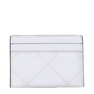 Tory Burch Quilted Leather Card Case - White
