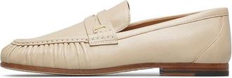 Loriblu Femme, Chaussures, Beige, Taille: 41 EU Mocassin en cuir nappa fronc&eacute;