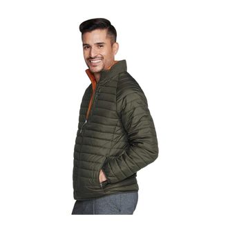 Skechers Go Shield Altitude Steppjacke f&uuml;r Herren (Braun/Oliv)
