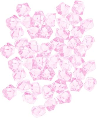 SOLUSTRE 500 Stück Eissteine Künstliche Eiswürfel Dekoration für Vasenfüllung DIY Basteln Hochzeitstischdeko Fotografie Requisiten Wiederverwendbare Farbige Ei