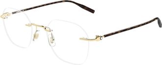 Montblanc Montblanc, Homme, Accessoires, Jaune, Taille: 50 MM Mb0471O Optical Frame