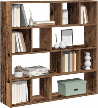 Generic B&uuml;cherschrank/Raumteiler, Betongrau-Stil, B&uuml;cherregal aus Holzwerkstoff, 105 X 24 X 102 cm, Ideal f&uuml;r Moderne Wohnzimmer, Schlafzimmer, B&uuml;roaufbewahru