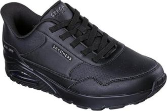 Skechers Homme Uno Banksia Luxe Fashion-sneakers, Black Duraleather Mesh, 41 EU