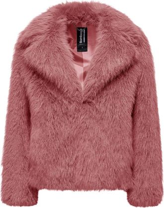 Bomboogie Femme, Vestes, Rose, Taille: 40 FR Paris Jacket - Manteau Court en Fausse Fourrure