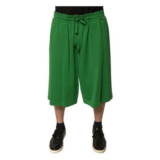 Dolce & Gabbana Gr&uuml;ne Bermuda-Shorts aus Baumwollmischung - - Shorts - Herren - Gr&uuml;n - 5XL