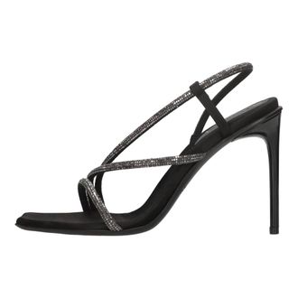 Max Mara Femme, Chaussures, Noir, Taille: 35 EU Stark Satin Sandales