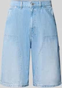 Review Regular Fit Jeansshorts mit Label-Details