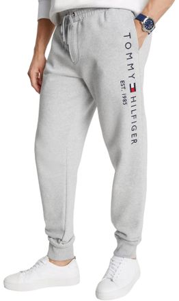 Tommy Hilfiger Herren-Jogginghose mit Logo und Taschen, (Kollektion 2024) Smoke Grey Heather, X-Gro&szlig;