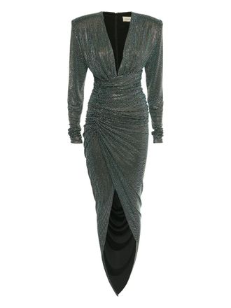 Alexandre Vauthier robe longue &agrave; ornements - Vert