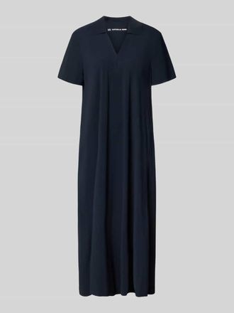 Raffaello Rossi Midikleid mit Strukturmuster und Umlegekragen Modell JOSEPHINA