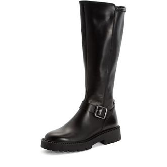 Tamaris Femme Damen Long Boot Flat 1-25603-45 Botte Haute Jusquau Genou, Noir, 37 EU