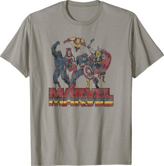 MARVEL Christmas Vintage Comic Cover Group Shot T-Shirt