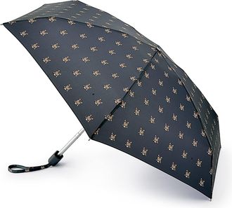 Fulton Umbrellas Fulton Winziger Regenschirm, MIAU-Druck, ultrakompakt, leicht, windabweisender Rahmen, Mehrfarbig, M, Kompakt mit MIAU-Aufdruck