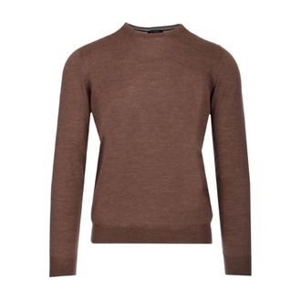 Barba Rundhals-Pullover aus Baumwolle - - Knitwear - Herren - Braun - 2XL