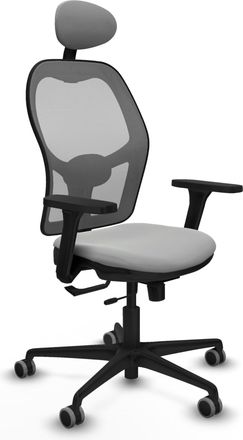 Piqueras y Crespo Ergonomischer Stuhl mit Lendenwirbelst&uuml;tze mit 3D-Armlehnen und festem Kopfteil, ausgestattet mit Syncro/Traslack und eingespritztem Schaum. Mit Rolle