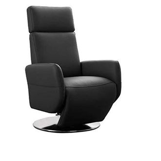 Cavadore Cobra Fauteuil TV avec 2 Moteurs électriques et Batterie, Fonction Relaxation, Fonction inclinable, ergonomie S, 71 x 108 x 82 cm, en Cuir véritable, 