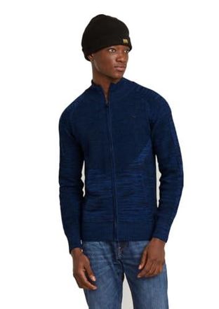 G-Star G-Star Homme Pull 3D Biker Zip Through Knitted, Multicolore (imperial blue/salute D25070-C259-G791), S