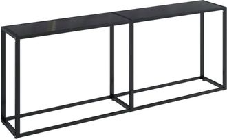 vidaXL Console prestigieuse 180x35x75-5 cm en verre trempé Diverses couleurs couleur : Noir