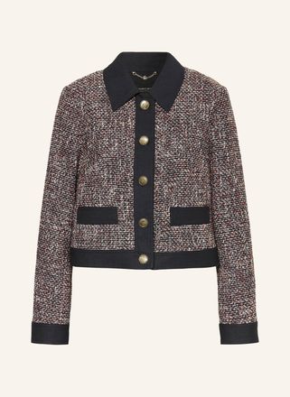 Marc Cain Kastenjacke Aus Tweed Mit Glitzergarn blau