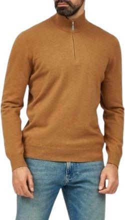 Gran Sasso Pull &agrave; col roul&eacute; zipp&eacute; - Homme - Pulls - Brun - Taille: 3XL