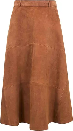Semicouture Jupe En Cuir - Couleur Chair