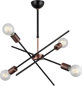 Homemania Hängelampe, 100% Metall, Kupfer, Schwarz