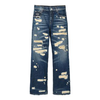 Marc Jacobs The Rip And Repair Straight Jean - - Jeans - Damen - Blau - W24