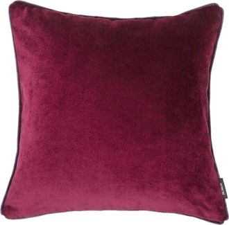 McAlister Textiles Matter Samt | Kissenbezug f&uuml;r Sofakissen in Weinrot | 50 x 50cm | erh&auml;ltlich in 25 Farben | griffester Samt edel paspeliert | Kissenh&uuml;lle f&uuml;r Samtkiss