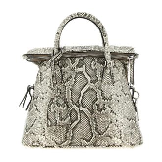 Maison Margiela Handtasche mit Schlangenhaut-Effekt und Henkel - - Bags - Damen - Grau - ONE SIZE