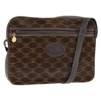 Celine Sac bandouli&egrave;re en daim vintage Pre-owned - Femme - Pre-owned - Brun - Taille: ONE Size