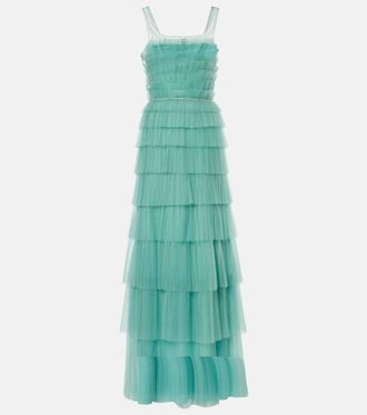 Costarellos Verzierte Robe Kali mit Tüll