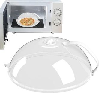 Generic Couvercle dassiette pour micro-ondes - 26 x 10 cm r&eacute;utilisable - Protection visuelle r&eacute;sistante aux &eacute;claboussures - Couvercle d&ocirc;me r&eacute;sistant aux haute