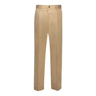 Dell'Oglio Homme, Pantalons, Beige, Taille: W32 Pantalon droit Sandy
