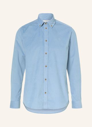Les Deux Cordhemd Regular Fit blau