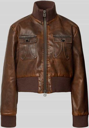Baum Und Pferdgarten Lederjacke mit gerippten Abschl&uuml;ssen Modell BAILEY