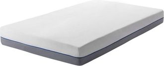 Beliani Beliani - Matelas à mémoire de forme Blanc et Gris avec Mousse Rectangulaire Ferme Simple 80 x 200 cm avec Housse Amovible