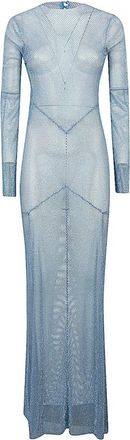 Santa Brands Femme, Robes, Bleu, Taille: ONE Size Maxi Robe &Eacute;vas&eacute;e Avec Dos Nu