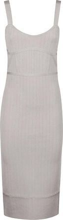 Patrizia Pepe Femme, Robes, Gris, Taille: 38 FR Shoulder Dress